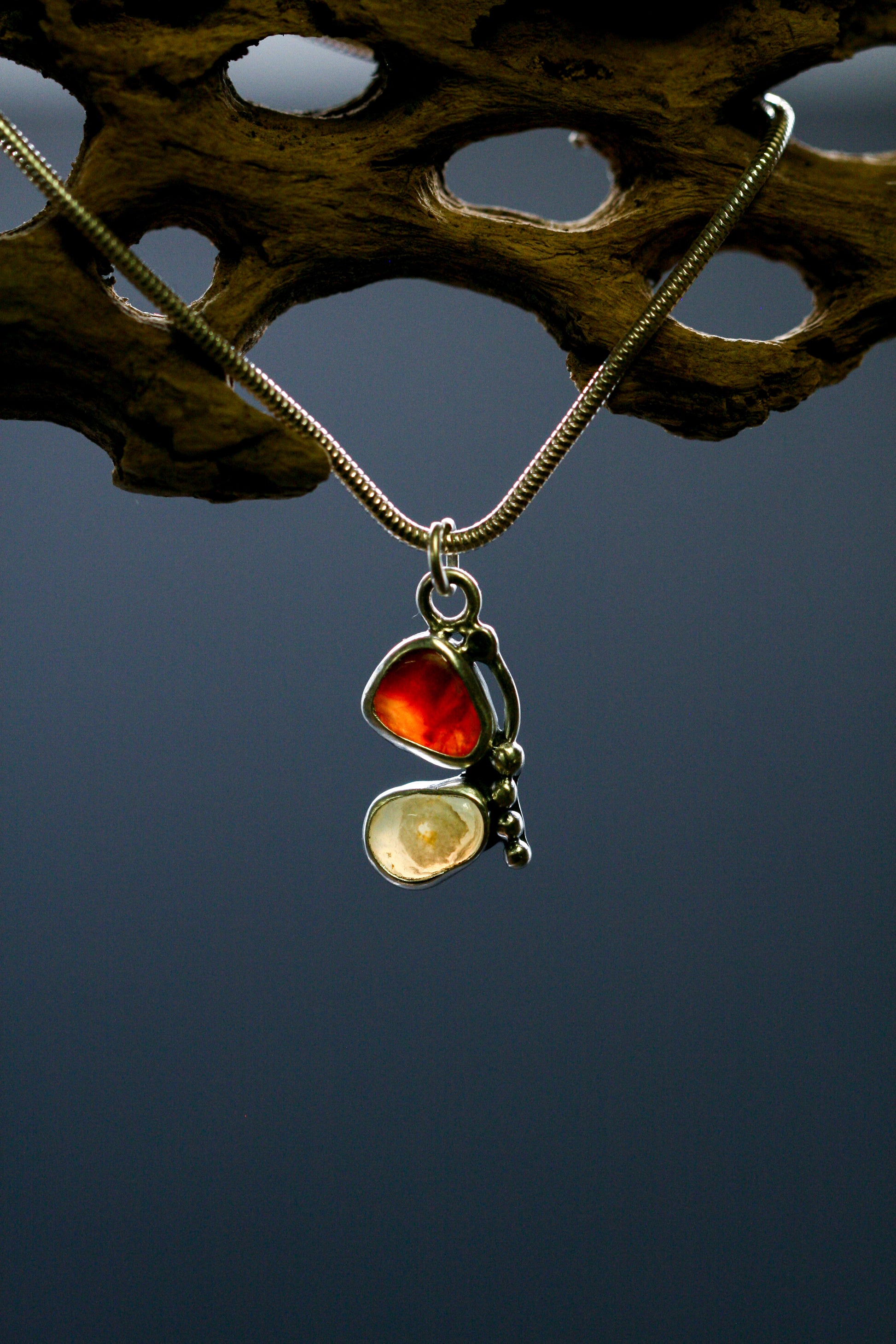 Fire and Ice Agate Butterfly – Silver Frond Jewelry
